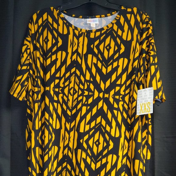 LuLaRoe | Tops | New Lularoe Irma Xxs Black Yellow | Poshmark